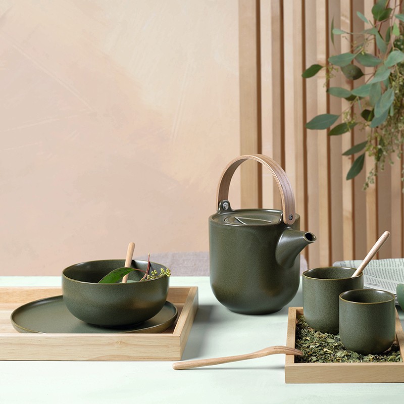 Teapot with Wooden Handle 600ml – Coppa Nori - Asa Selection