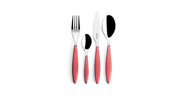 24-Piece Cutlery Set Red - Feeling - Guzzini