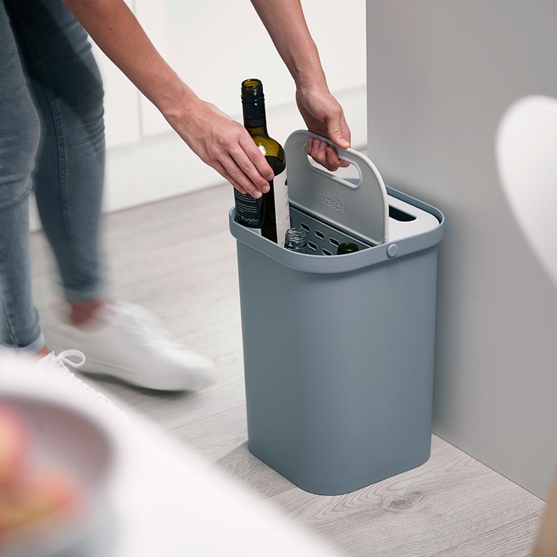 14L Recycling Caddy - GoRecycle Light Blue - Joseph Joseph