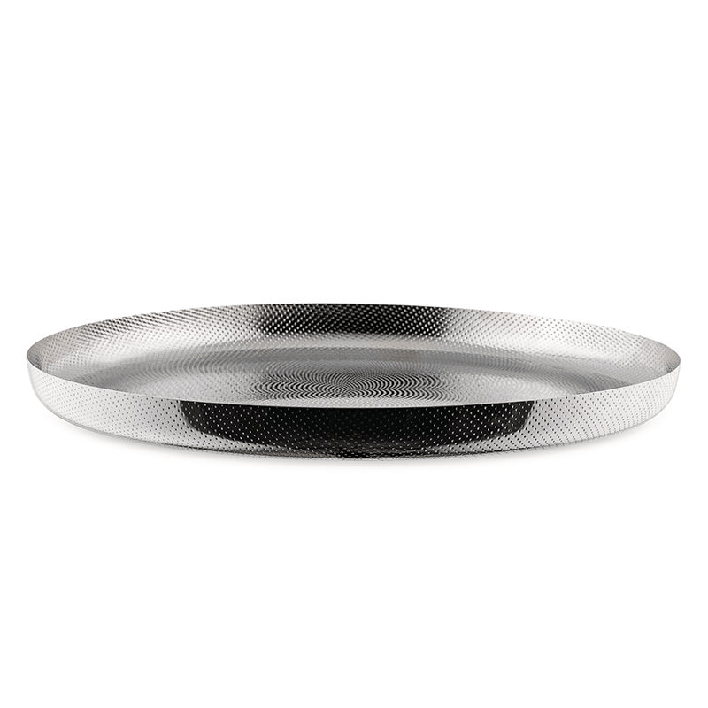 Round Tray Inox Ø35cm - Extra Ordinary Texture Silver - Alessi