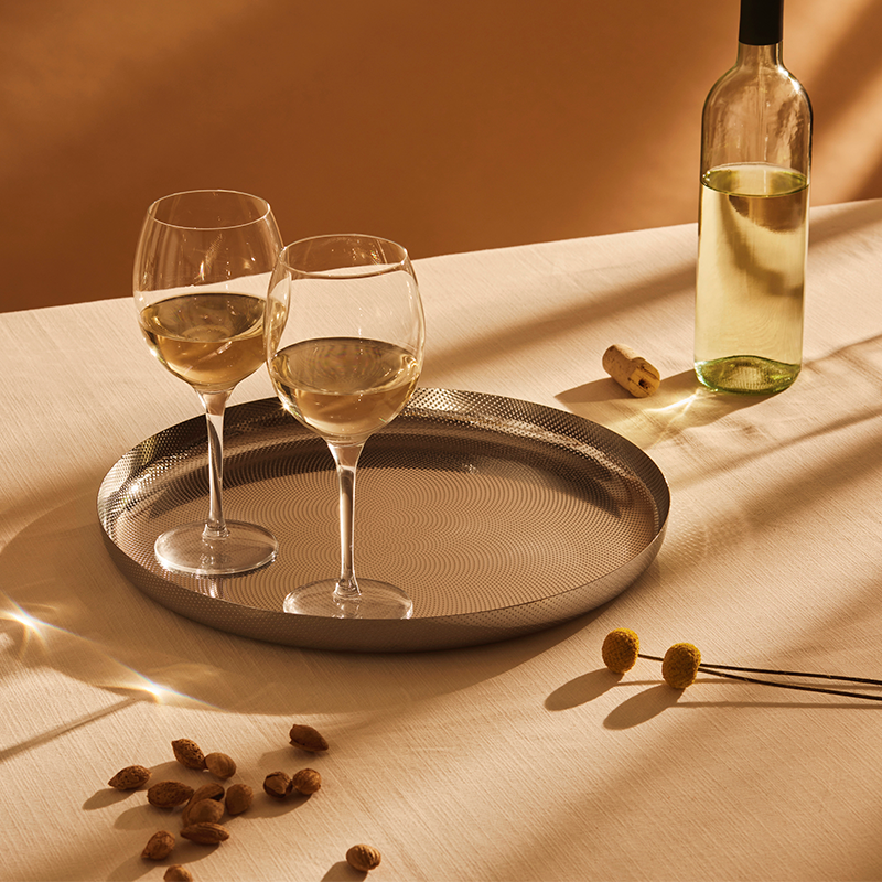 Round Tray Inox Ø35cm - Extra Ordinary Texture Silver - Alessi