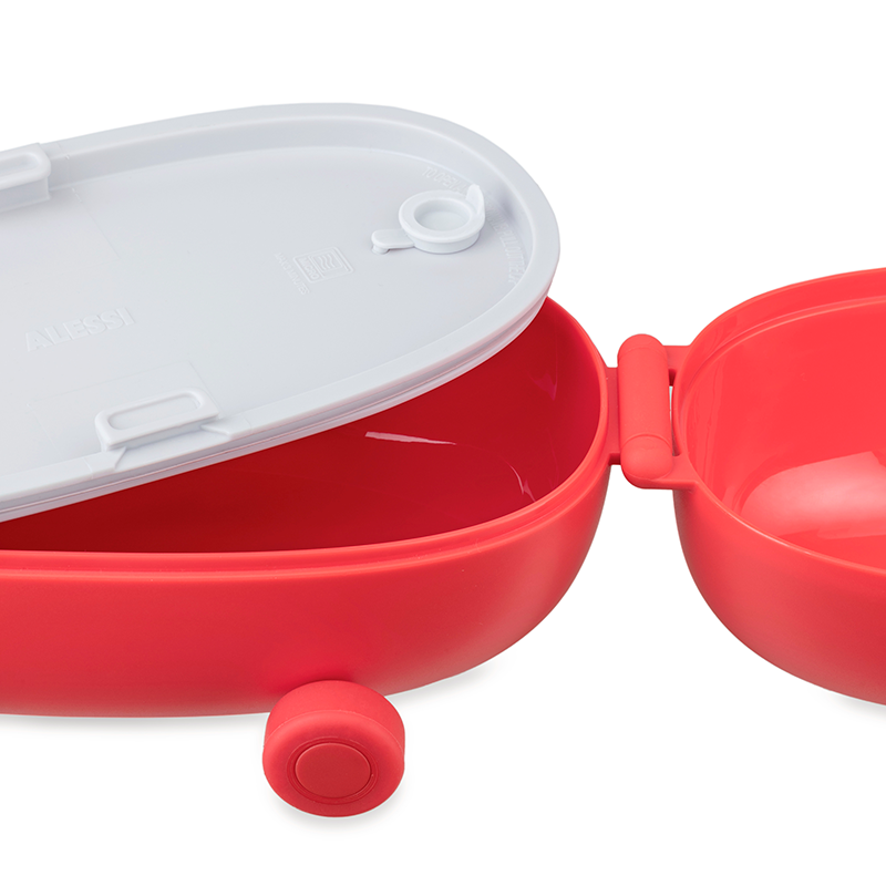Two-Compartment Snack Box Red - Food a Porter - Alessi