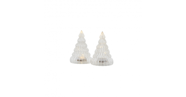 Set of 2 Christmas Tree White - Lucy - Sirius