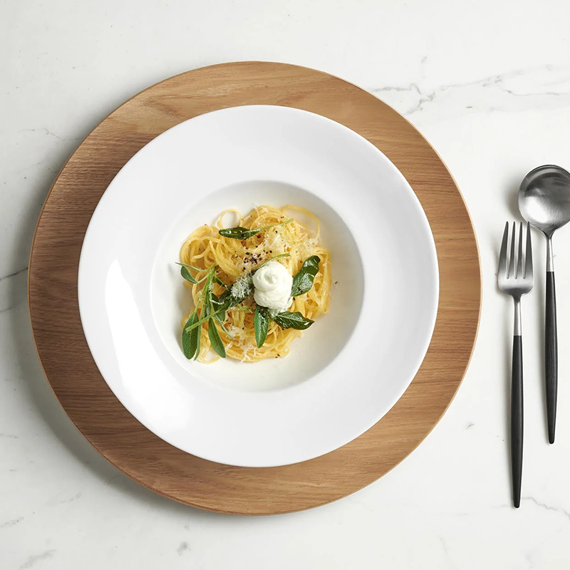 Pasta Gourmet Plate 26cm White - A Table - Asa Selection