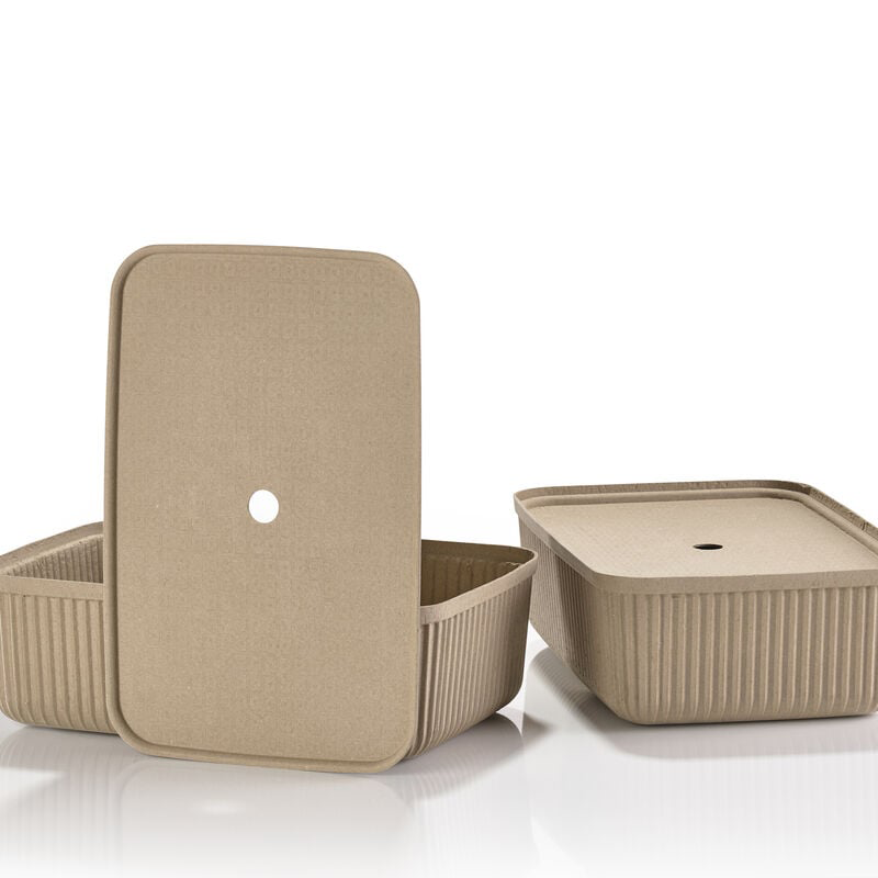 Juego 2 Cajas Almacenaje 48cm Marrón - Pulp - Zone Denmark